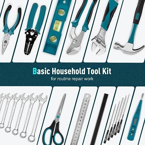 379-PCs Home Tool Kit - Protable Complete Household and Auto Repair ...