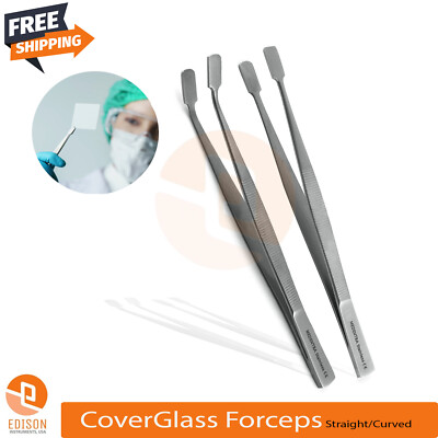 Cover Glass Slide Forceps Coverslip Tweezers Glass Handling Microscopic ...
