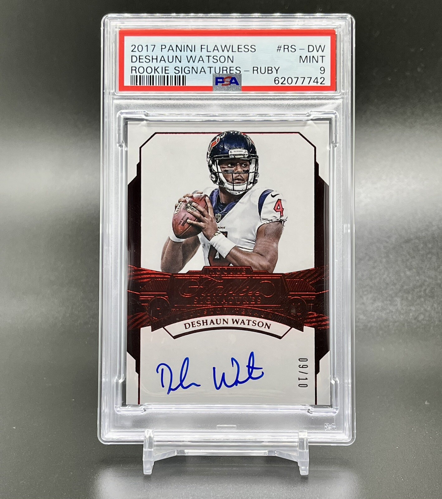 Deshaun Watson 2017 Flawless Rookie Auto /10 Signatures Ruby #RS-DW ...