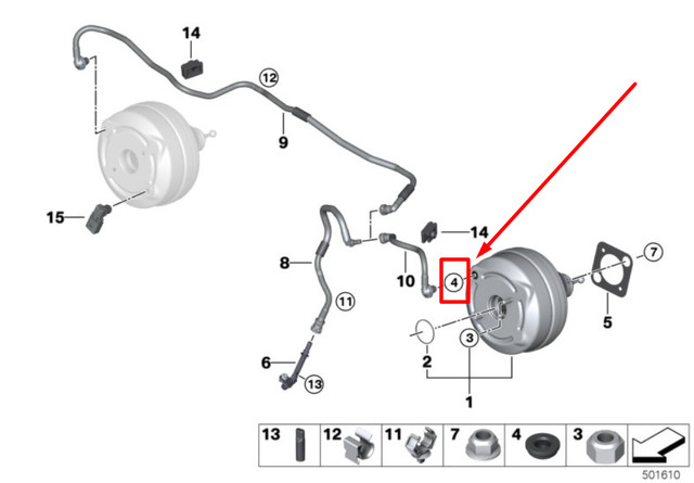 BMW 34336799318 Genuine OEM Factory Original Booster Grommet for sale ...