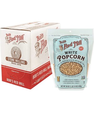 4 PACK - Bob's Red Mill White Popcorn 30 oz Pkg (Total 120 oz) FRESH ...