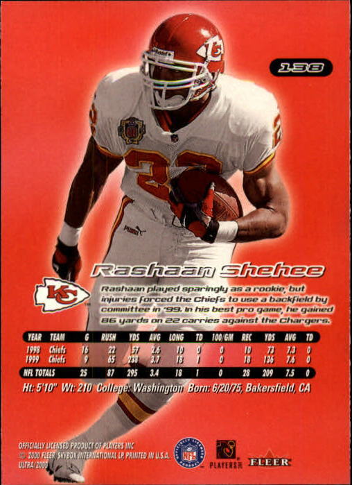 2000 Ultra #138 Rashaan Shehee | eBay