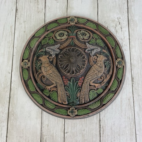 David Ellison Pottery Tile Medallion 11.25” Art Piece Birds Michigan ...