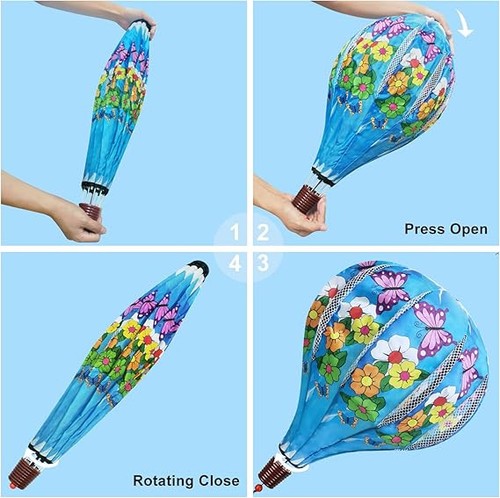 GIANT RAINBOW BUTTERFLY HOT AIR BALLOON GARDEN WIND SPINNERS LARGE ...