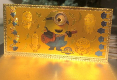 DESPICABLE ME - STUART THE MINION PLAYING THE GUITAR 23K GOLD PLATED ...