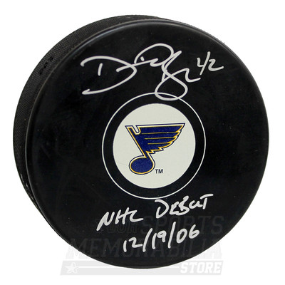 David Backes St. Louis Blues Signed Autographed NHL Debut Inscribed ...