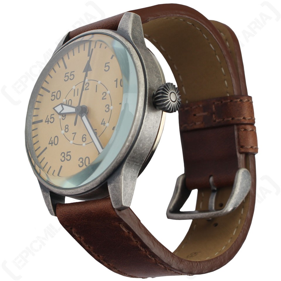 Luftwaffe Pilot Watch - WW2 German ME 109 Military Wristwatch with ...