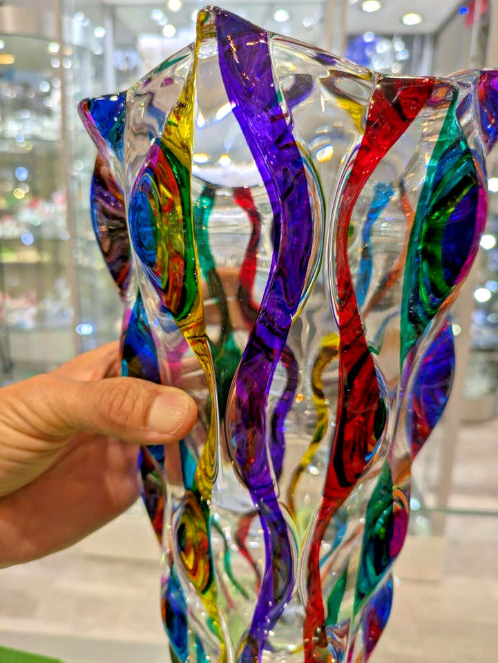 Murano CC Zecchin Large spiral Vase 12" tall - New | eBay
