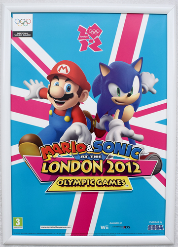 Mario & Sonic London 2012 Olympics RARE Wii 42cm x 59cm Promotional ...