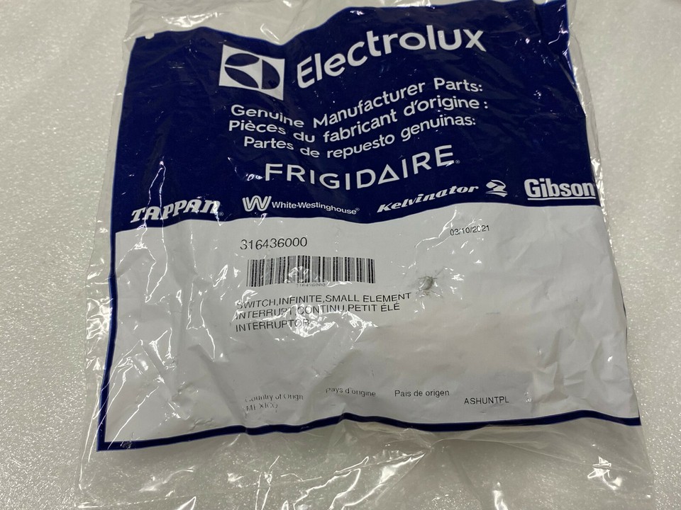 GENUINE OEM Frigidaire Range Surface Element Control Switch 316436000 ...