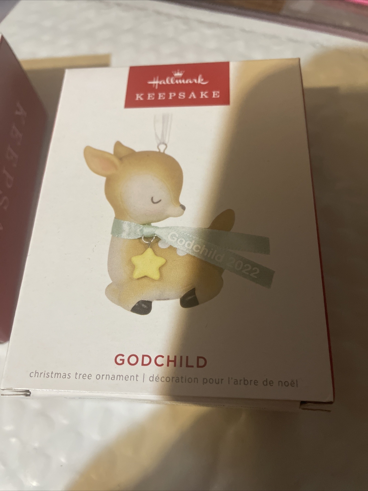 Hallmark Keepsake Christmas Ornament Godchild 2022 Sleeping Deer ...