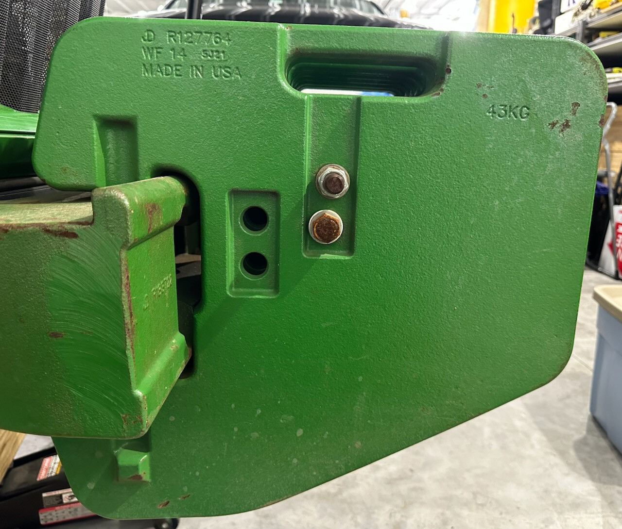 Seven John Deere OEM Front Tractor Weights R127764 95 Pounds each 665 ...