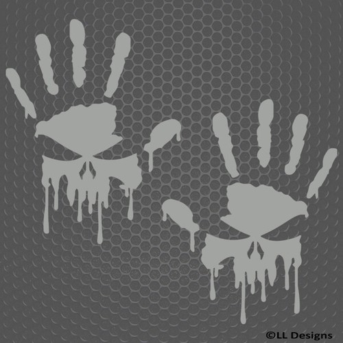 Dripping Skull Hand Wave Pair Off Road 4x4 Truck SUV Vinyl Decal ...