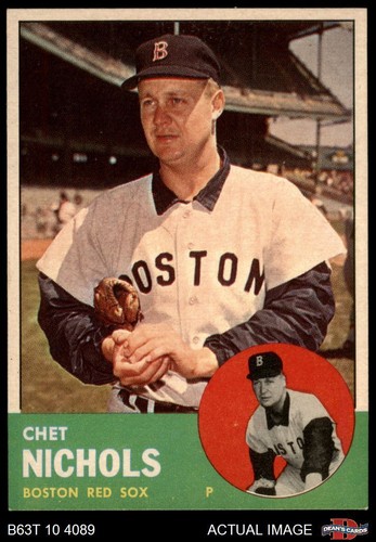 1963 Topps #307 Chet Nichols Red Sox 3.5 - VG+ | eBay