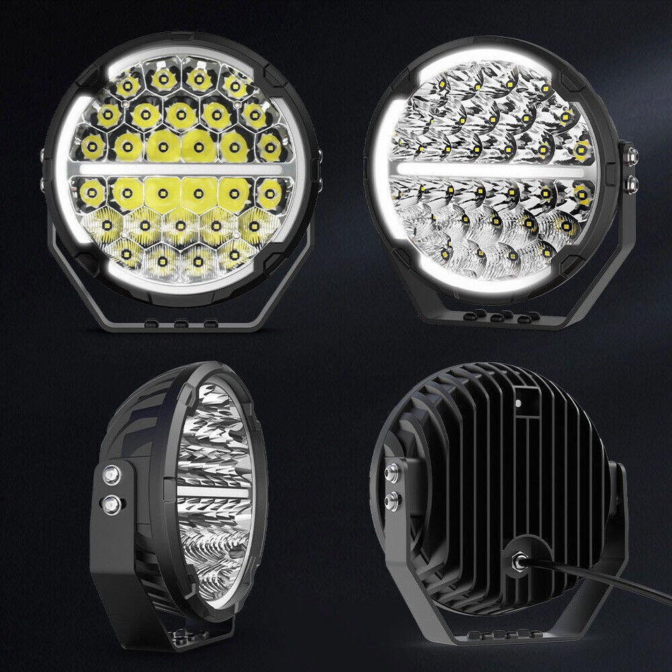7/9 inch ROUND LED SPOT Driving Lights Off Road Spotlights Foglight ...