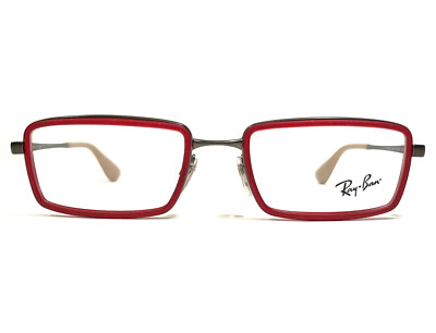 Ray-Ban Eyeglasses Frames RB6337 2856 Red Gray Rectangular Full Rim 51 ...