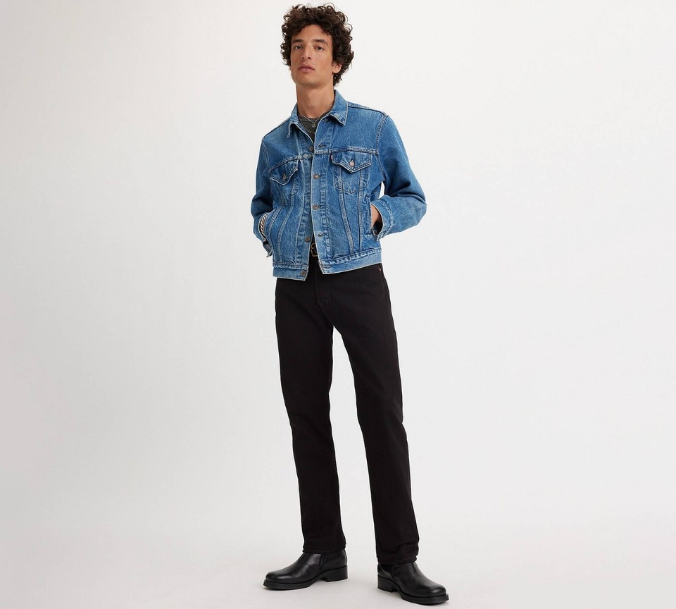 Men's Levi's 501 Denim Straight Fit Jeans Jet Black 100% ORIGINAL Price ...