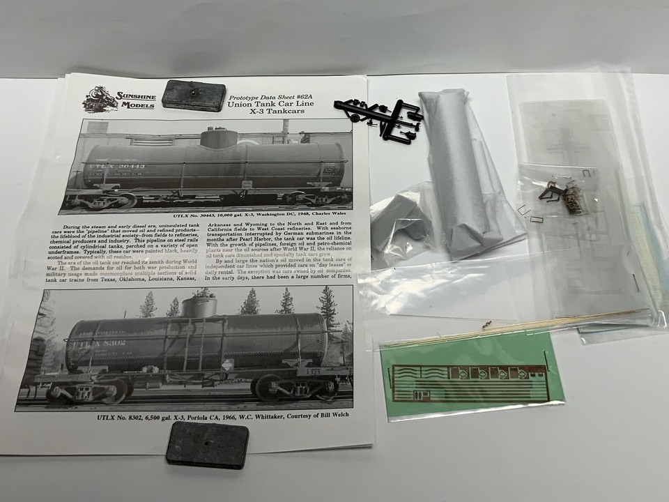 HO Scale Sunshine Resin UTLX 10k X-3 Tank Car Different from Rapido | eBay