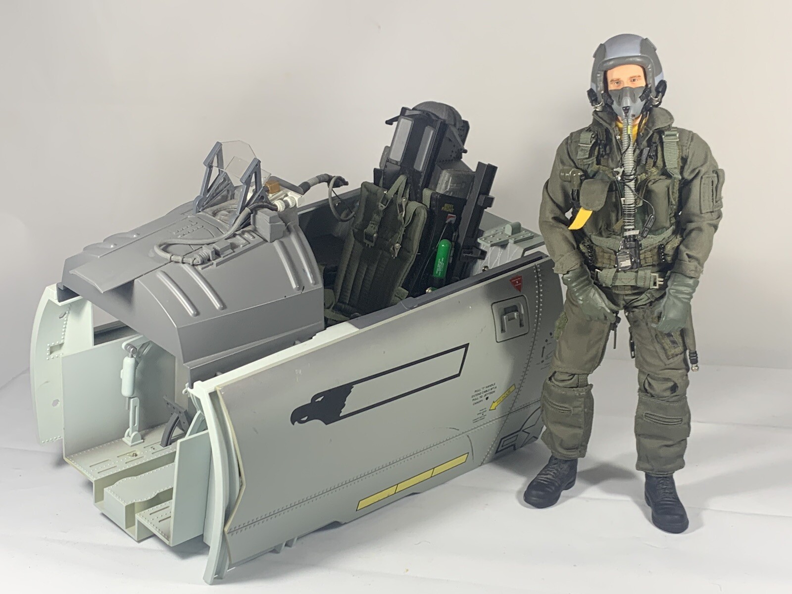 Elite Force Aviator F-15C Eagle Cockpit 1/6 Scale With Pilot Cougar F ...
