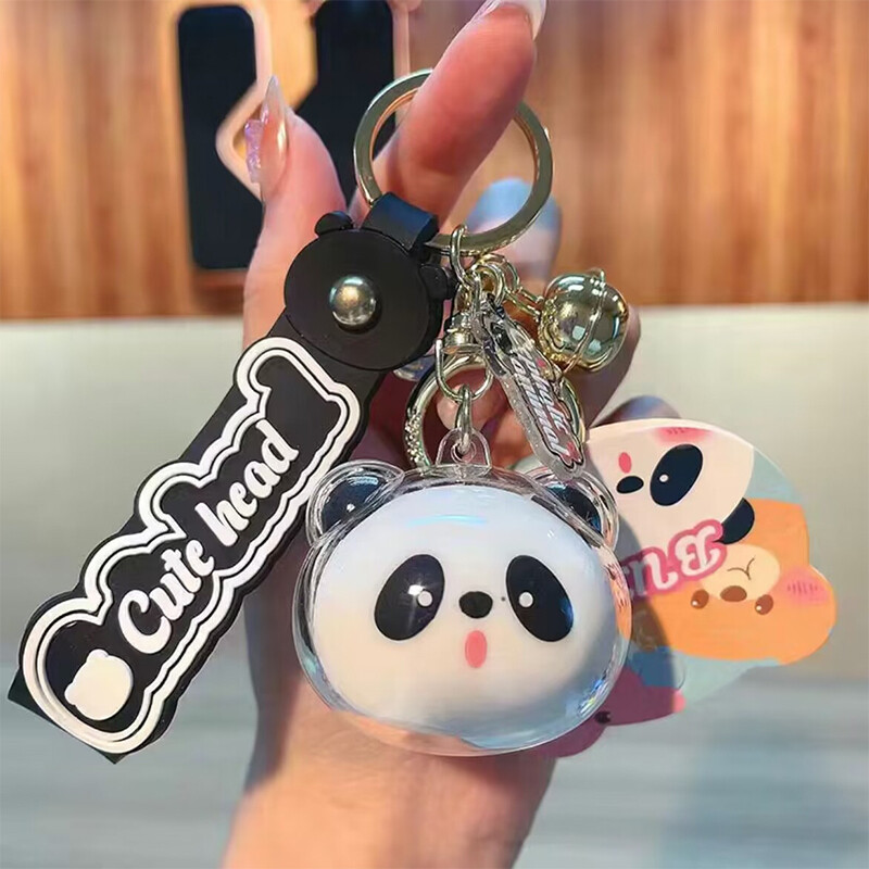 Kawaii Pig Panda Acrylic Keychain Cartoon Cute Animal Key Ring Car Key ...