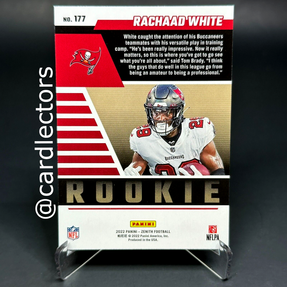 2022 Panini Zenith Football RACHAAD WHITE #177 RC Red Zone Parallel ...