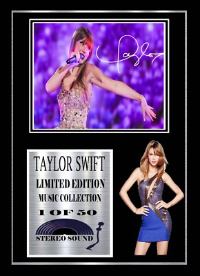 TAYLOR SWIFT LIMITED EDITION SIGNED AUTOGRAPH 69 FRAMED A4 | eBay UK