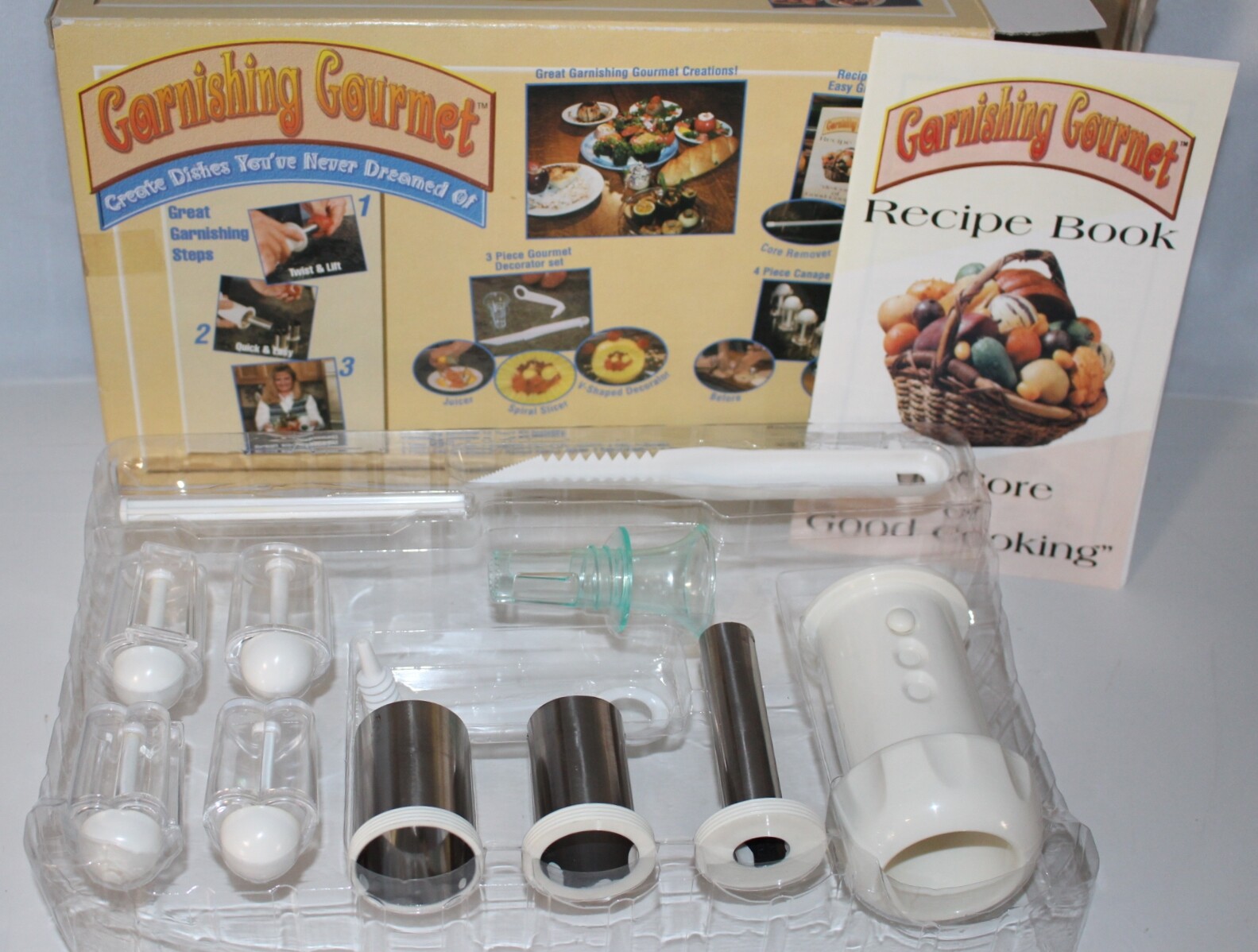 Garnishing Gourmet 13 Piece Kit Decorating Tool Set w Recipe Booklet ...