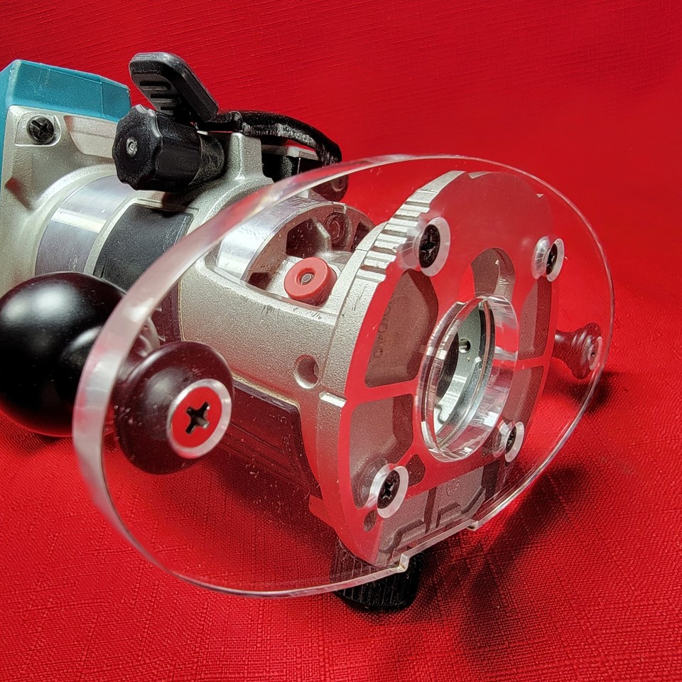 Makita Compact Trim Router Precision Base Plate Clear Acryl -Woodwork ...