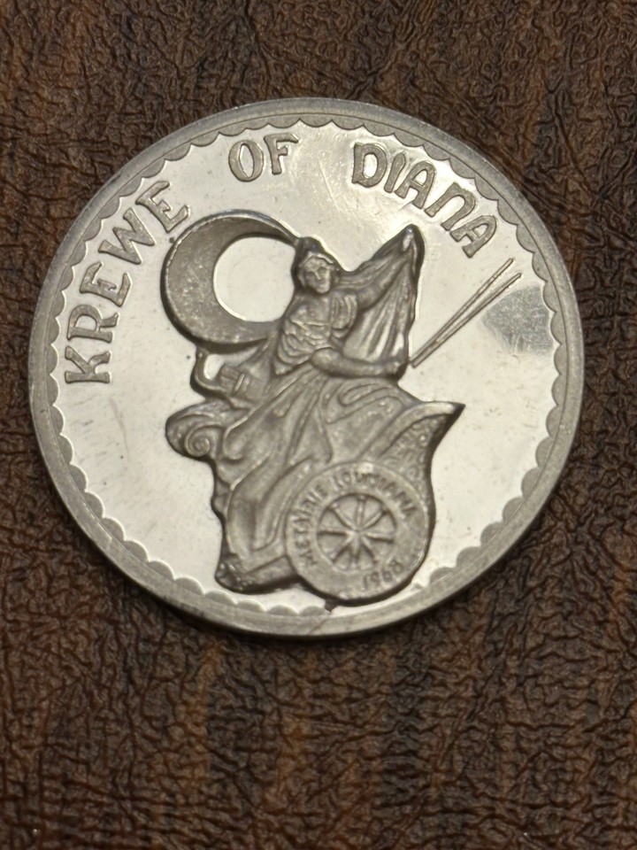 1973 Diana .999 Fine Silver Doubloon- Mardi Gras Krewe Favor | eBay
