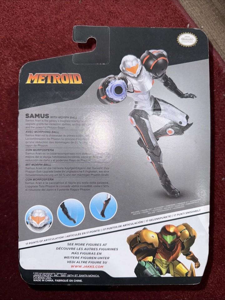 Jakks Pacific Nintendo Metroid Prime Phantom Suit Samus Figure with ...