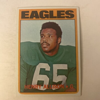 1972 Topps Football Henry Allison Eagles Card #73 | eBay