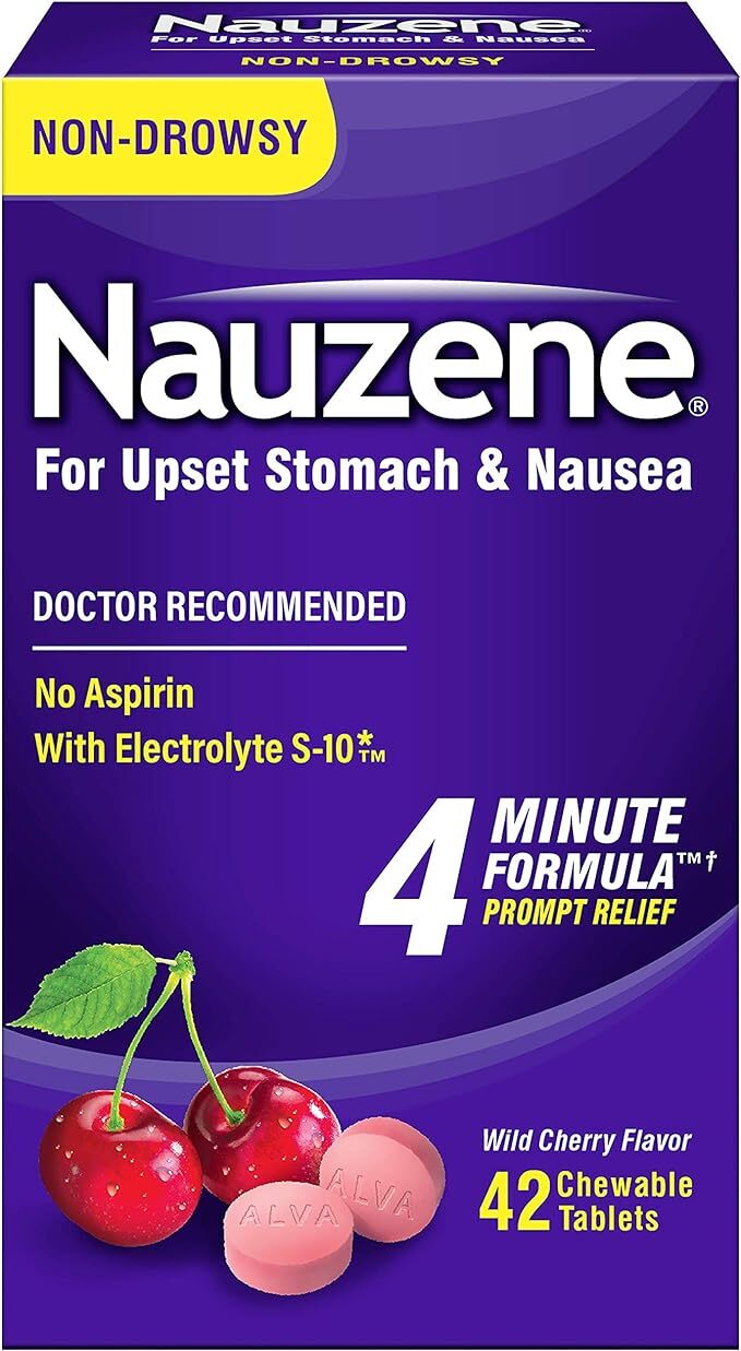 Nauzene Nausea Relief Chewable Tablets Wild Cherry Flavor, 42 Ct | eBay