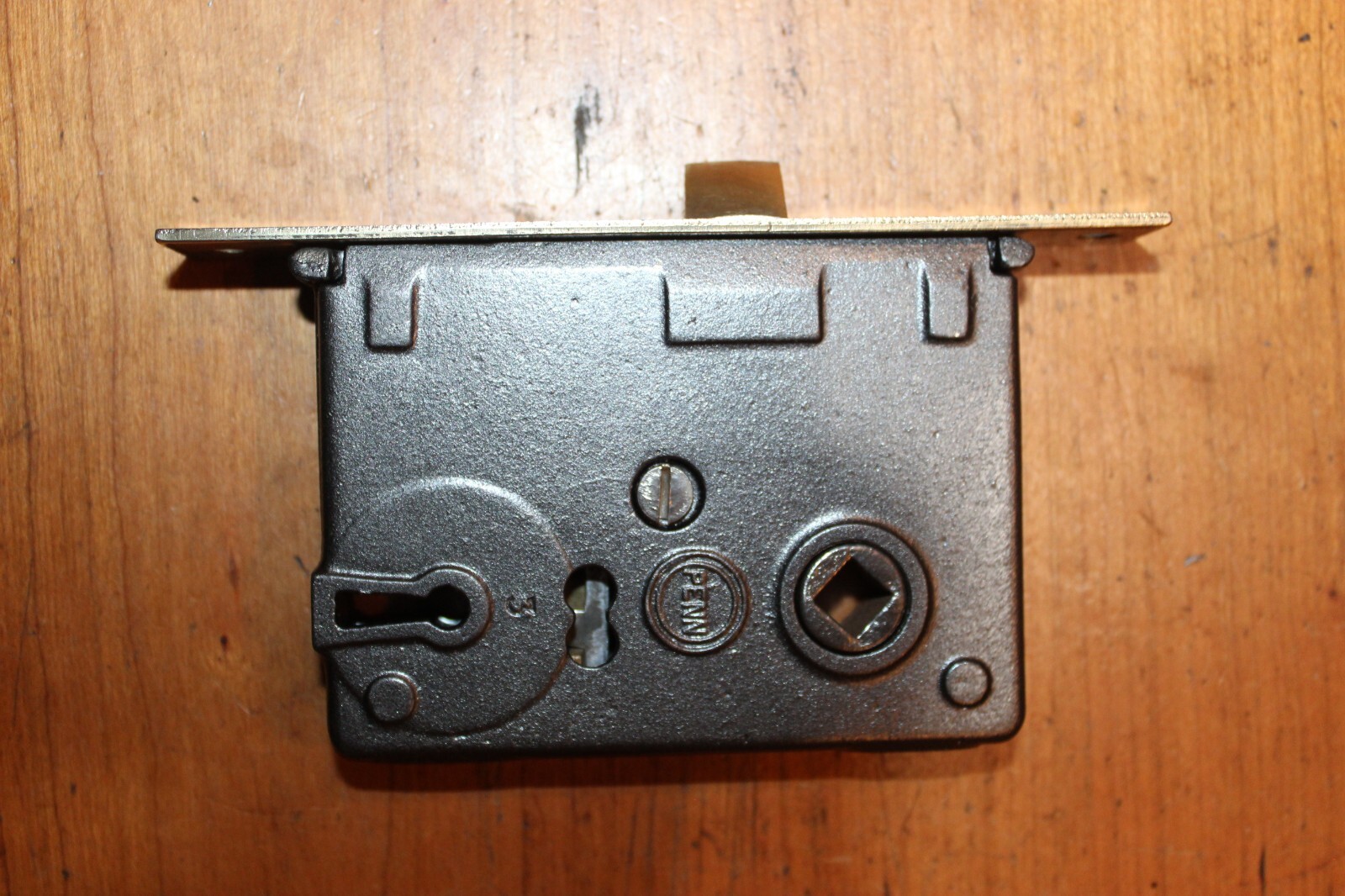 Restored Antique Penn #1160 Cast Iron Brass Plated Face Mortise Lock ...