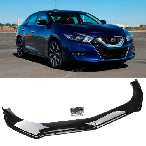For For Nissan Maxima Glossy Black Front Bumper Splitter Spoiler Lip ...