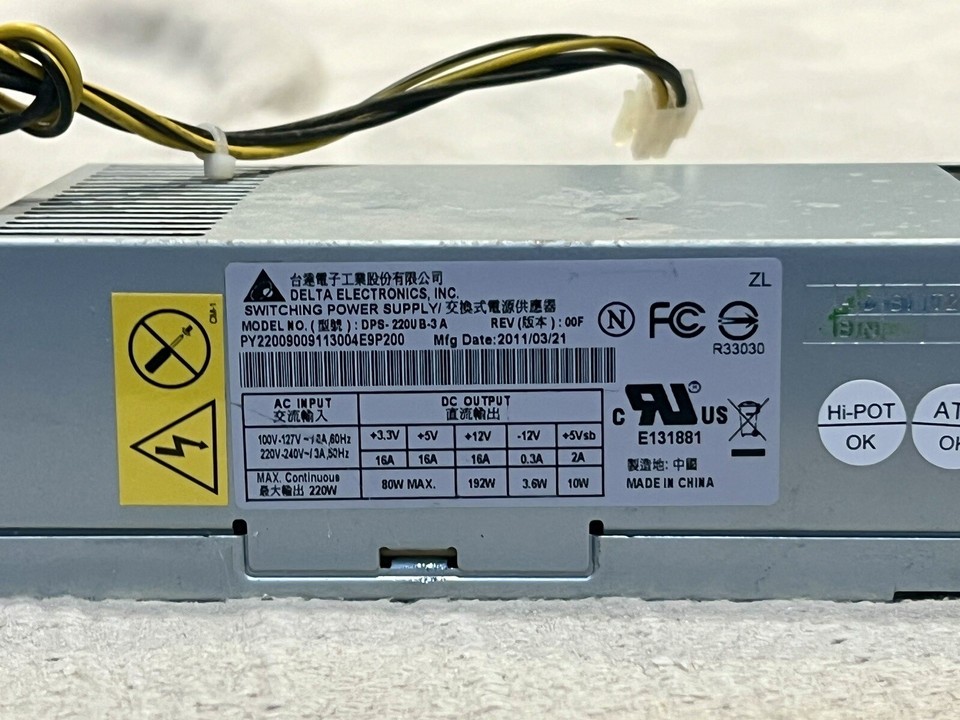 Tested eMachine EL1352-23E POWER SUPPLY Replace - Switching DPS-220U B ...