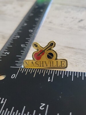 Vintage Enamel Nashville Collectible Music Themed Lapel Pin mh | eBay