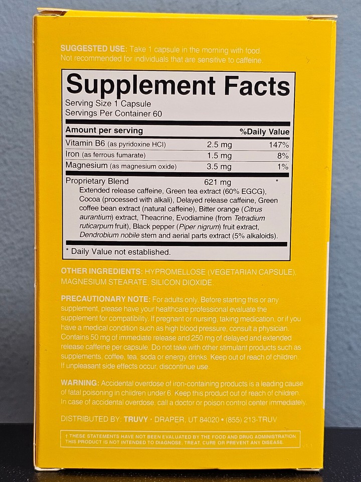 Truvy Trim 60 Capsules - New In Box! Lasting Energy & Weight Loss! | eBay