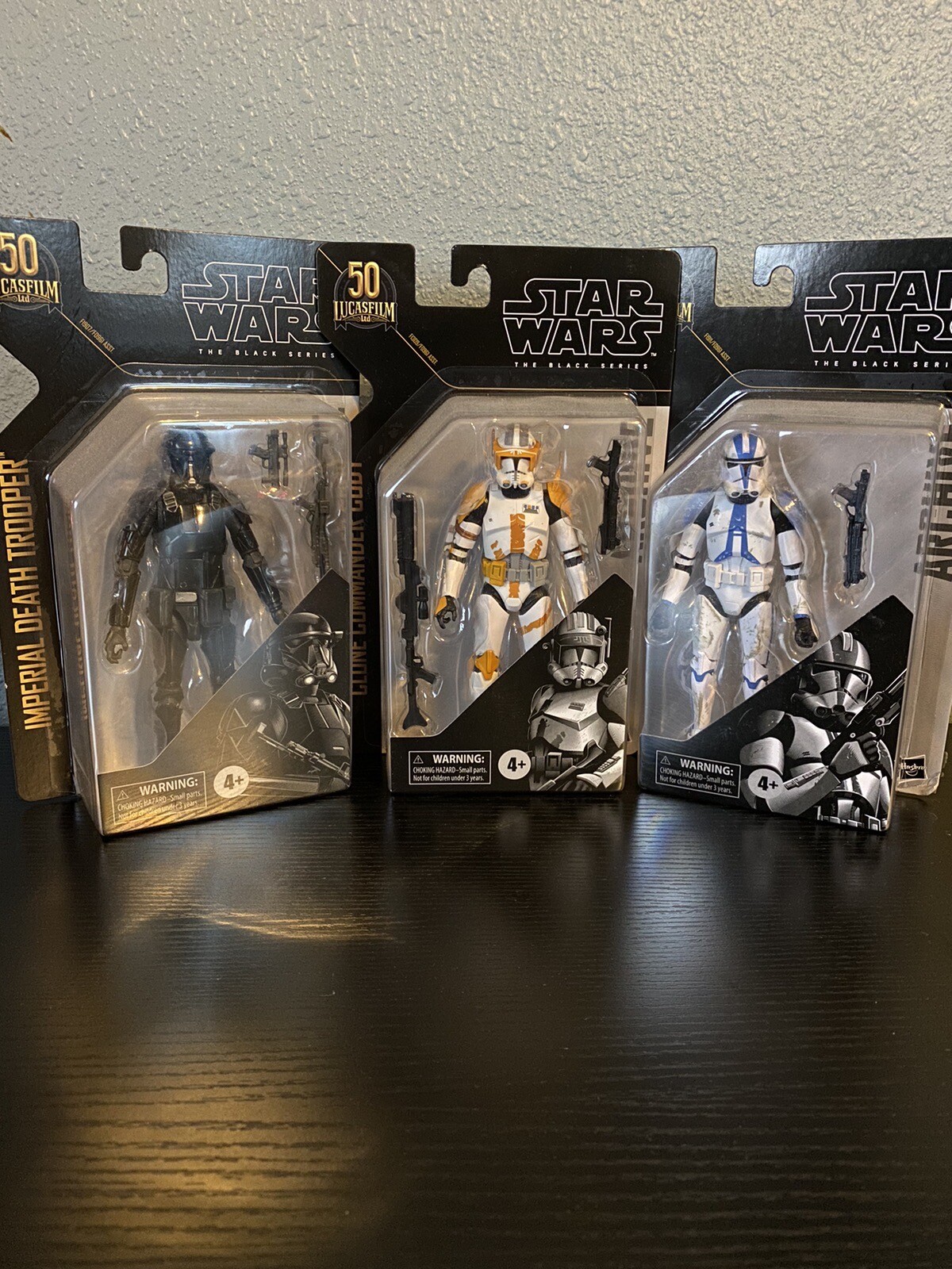 Star Wars Black Series Lot of 3 - Death Trooper, 501st Clone, Commander ...