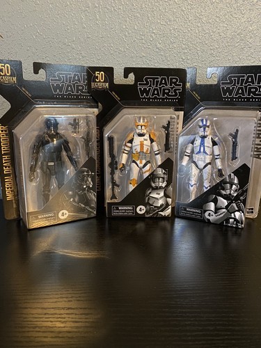 Star Wars Black Series Lot of 3 - Death Trooper, 501st Clone, Commander ...