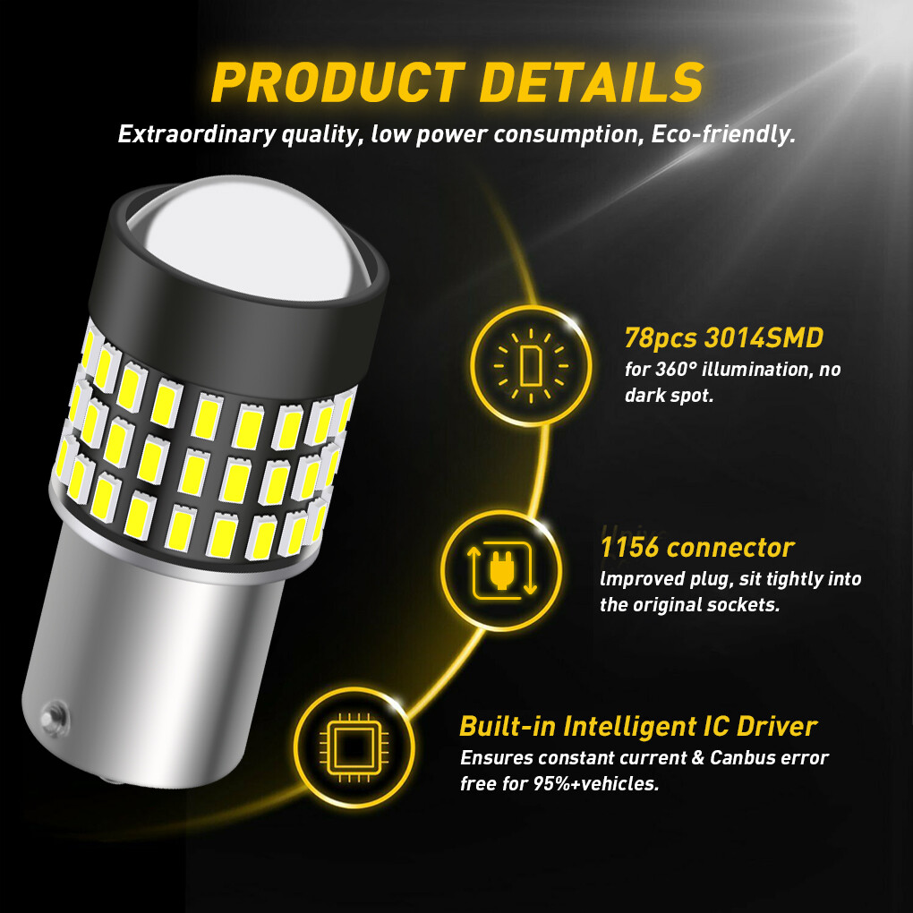 LED White Backup Reverse Light Bulbs For 1977-1984 Chevrolet C10 Set of ...