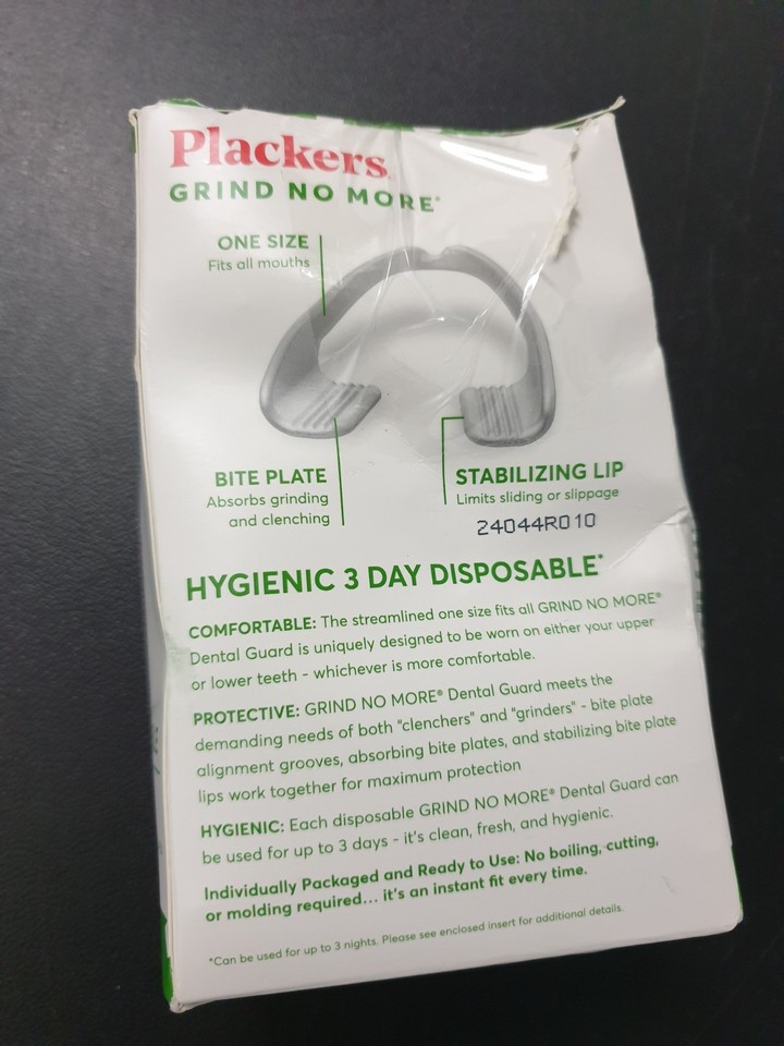 Plackers Grind No More Disposable Clear Dental Night Guard for Teeth ...