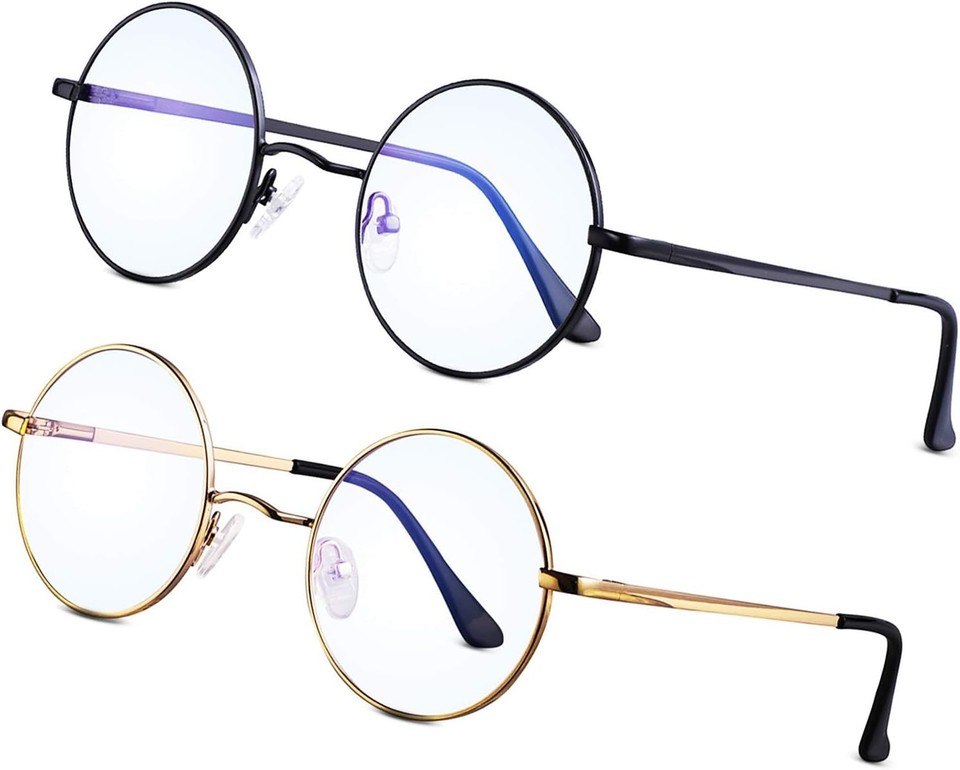 Stylish Round Blue Light Blocking Glasses for Men & Women - John Lennon ...