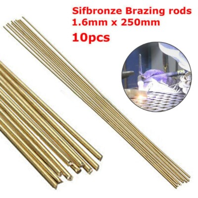 10PCS BRASS BRONZE HS221 BRAZING FILLER RODS STICK WIRE 250mm LENGTH 1 ...