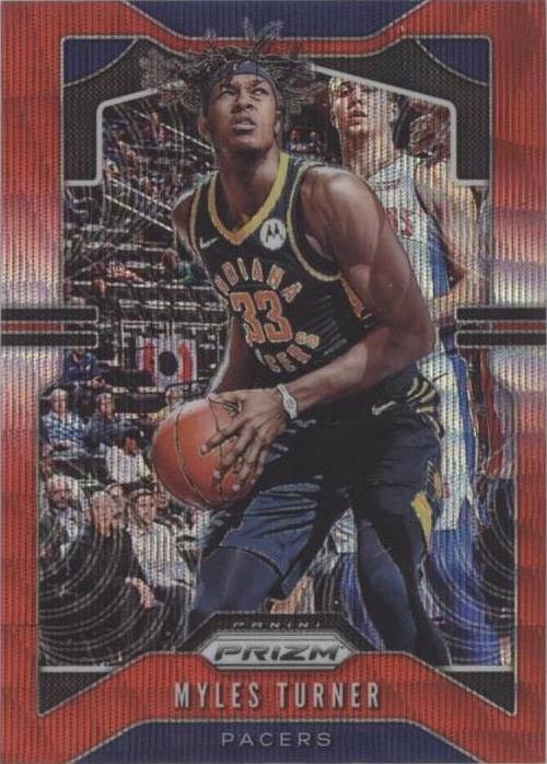 2019-20 Panini Prizm - Myles Turner #216 Ruby Wave Prizm for sale ...