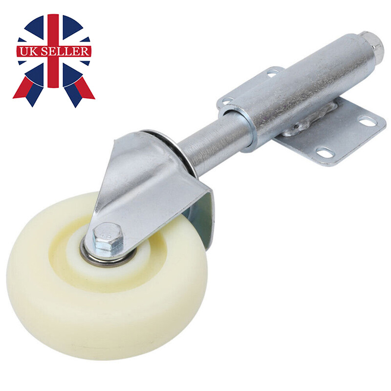 4" Nylon Gate Wheel 440lbs Load Capacity Spring Loaded Swivel Caster ...