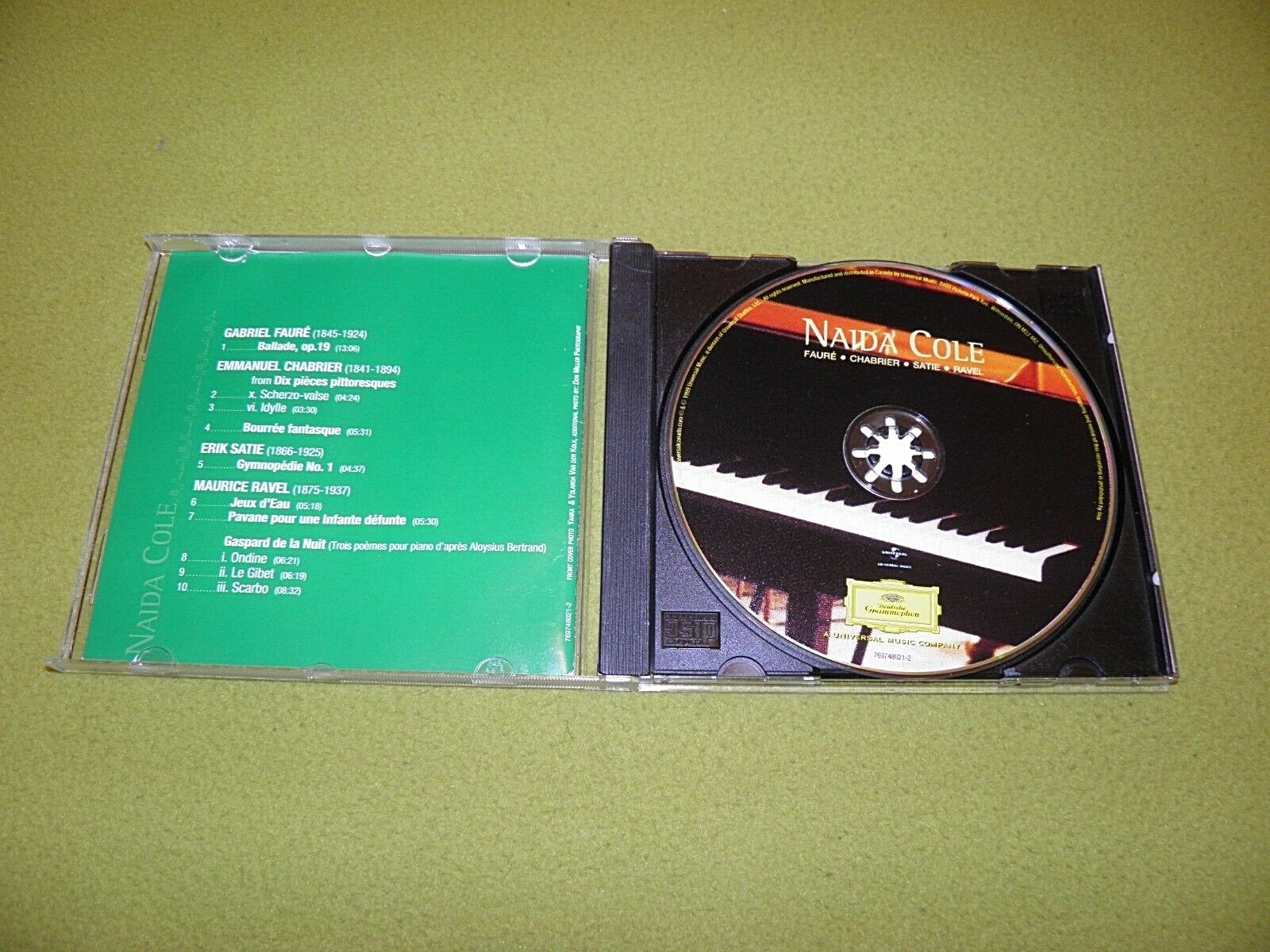 Naida Cole - Piano / Faure - Chabrier - Satie - Ravel IMPORT DG Club ...