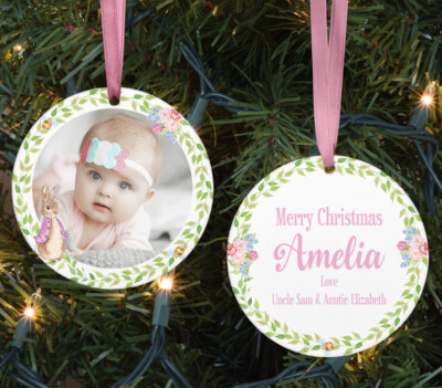 Personalised Peter Rabbit Bauble Polymer Christmas Tree Decoration ...
