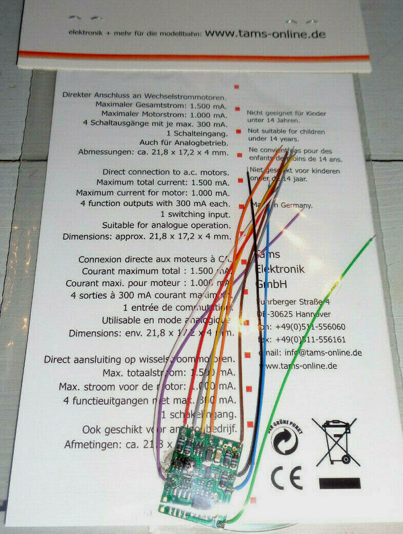 Tams Elektronik LD-W-42 Lokdecoder (41-05421-01-C) online kaufen | eBay