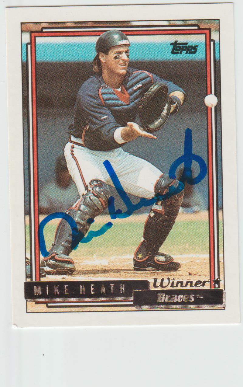 Mike Heath AUTOGRAPHED 1992 TOPPS GOLD BASEBALL CARD SIGNED ATLANTA ...