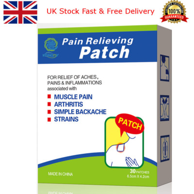 30 PAIN RELIEF PATCH Extra Strong pain Relieving patches back Muscle ...